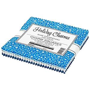 Holiday Charms 2021 2021 Blue Charm Square 42 5-inch Squares Charm Pack Robert Kaufman CHS-1038-42