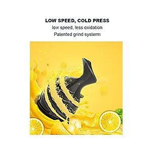 Cold Press Juicer, Qvin Slow Masticating Juicer Machines with Big Wide Chute, Nutrient Electric juicer machines Vegetable And Fruit, slow Juicer Machine BPA-Free, Easy to Clean，extractor de jugos y vegetales