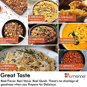 NuManna Family Pack Bucket 144 Servings Family Food Stockpile Emergency Preparedness Easy to Prepare Nutritious Meals Non-Gmo, No Added Preservatives Made In USA 25+ Year Shelf Life