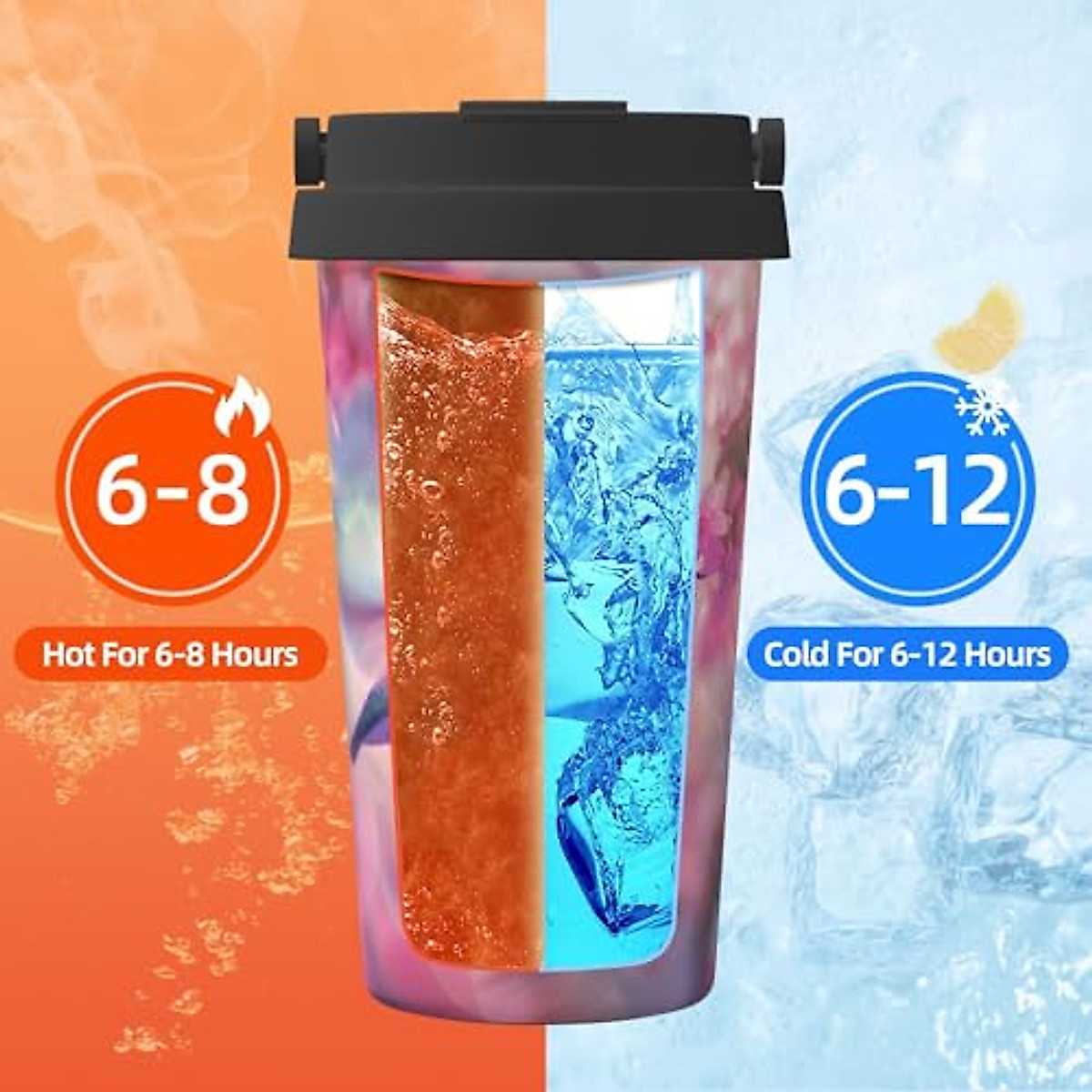 WANGZHAO Humming bird Print Double Wall Stainless Steel Vacuum Insulated Tumbler Cup Home Thermal Cup