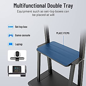 Mobile TV Cart ,JYXOIHUB, Rooling TV Stand with Wheels for 32 to 70 Inch LCD LED OLED Plasma Flat Panel Screens up to 100lbs AVA1500-60-1P (Black)