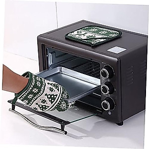 Didiseaon 4 Sets Gloves Set Mitts mitt for Oven Kitchen Counter mat Pot Holders Silicone BBQ Grill Gloves red Suit Microwave Oven Mitt Baking Mitt Mitt Grill Rack Mittens