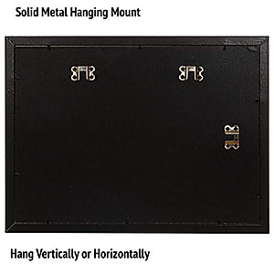 WOOD SIDE ORBIS School Years Picture Days Collage Frame with Double White Mat, Displays One 5x7 Photo and Twelve 2.5x3.5 Pictures, Landscape, Portrait, K-12 Keepsake