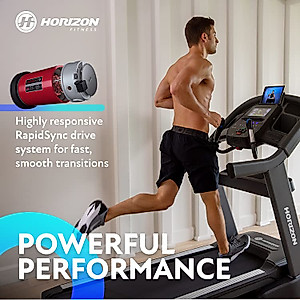 Horizon Fitness 7.8 at Studio Series Smart Treadmill with Bluetooth and Incline, Heavy Duty Folding Treadmill 375 lbs Weight Capacity, Pro Running Machine for Home Exercise and Running with Apps