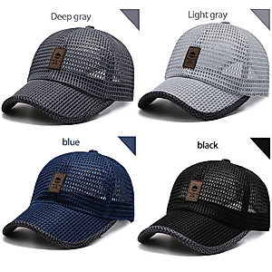 KECOP Breathable Full Mesh Hat for Men, Quick Dry Cooling Caps for Women,Lightweight Trucker Hats for Sports,Blue