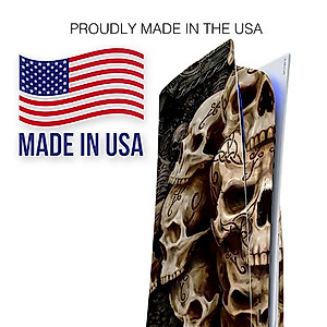 ITS A Skin Skins Compatible with Sony Playstation 5 Console Disc Edition - Protective Decal Overlay Stickers wrap Cover - Wicked Skulls Tattooed