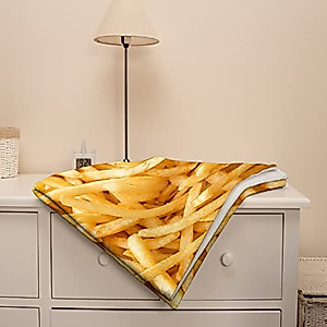 Blanket French Fries Fleece Lightweight Throws Gift for Birthday Christmas Soft Flannel Blankets for All Season Bed Sofa 40"x50"