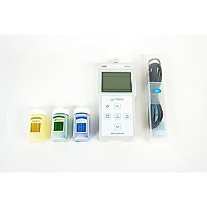 Apera Instruments PH400 Portable pH Meter Kit with Pre-mixed Buffers, 0.01 pH Accuracy, 0-14.00 pH Measuring Range, 3-Point Auto Calibration, 3' Probe