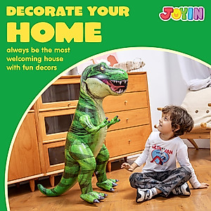 JOYIN 30” T-Rex Dinosaur Inflatable, Tyrannosaurus Rex Inflatable Dinosaur Toy for Party Decorations, Dinosaur Birthday Party Gift for Kids and Adults