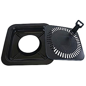 CanCooker Portable Conversion Grill | Easily Convert The Multi-Fuel or Portable Cooktop to a Grill, Black, 12 x 12 x 3