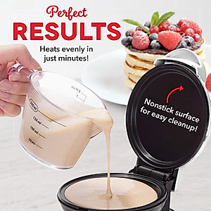 Dash DRCM200GBWH04 Mini Rice Cooker Steamer, White & Mini Maker Electric Round Griddle for Individual Pancakes, Cookies, Eggs & other on the go Breakfast, Lunch & Snacks - White