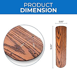 OHLECTRIC 5PCS 16 ½ Inches Fan Blades - Fan Replacement Blades For 42-inch Ceiling Fan - Substitution for Broken Blades - High-Performance Ceiling Fan Blades - Indoor Use, Oak/Walnut - OL-40489