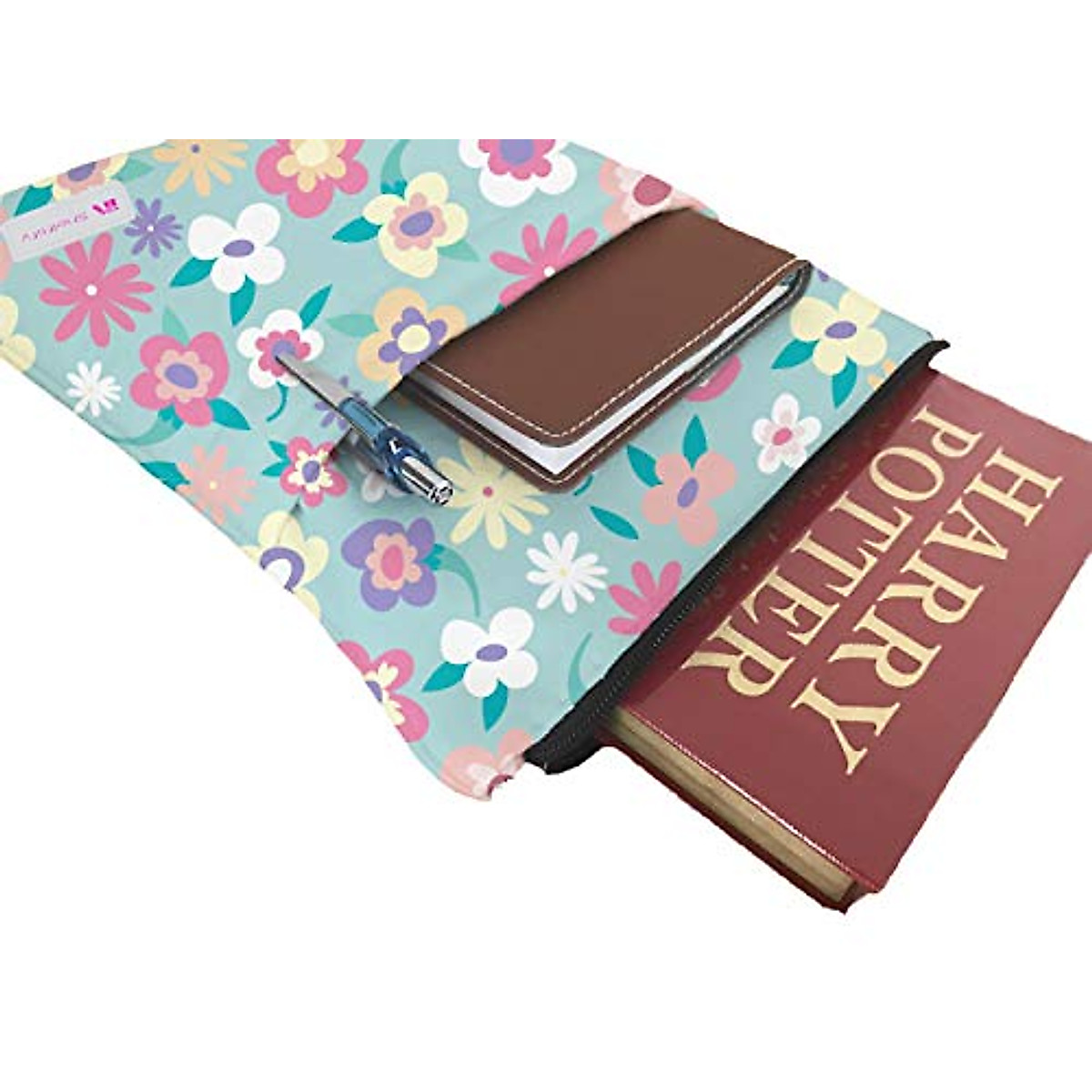 Colorful Floral Book Sleeve - Book Cover for Hardcover and Paperback - Book Lover Gift - Notebooks and Pens Not Included