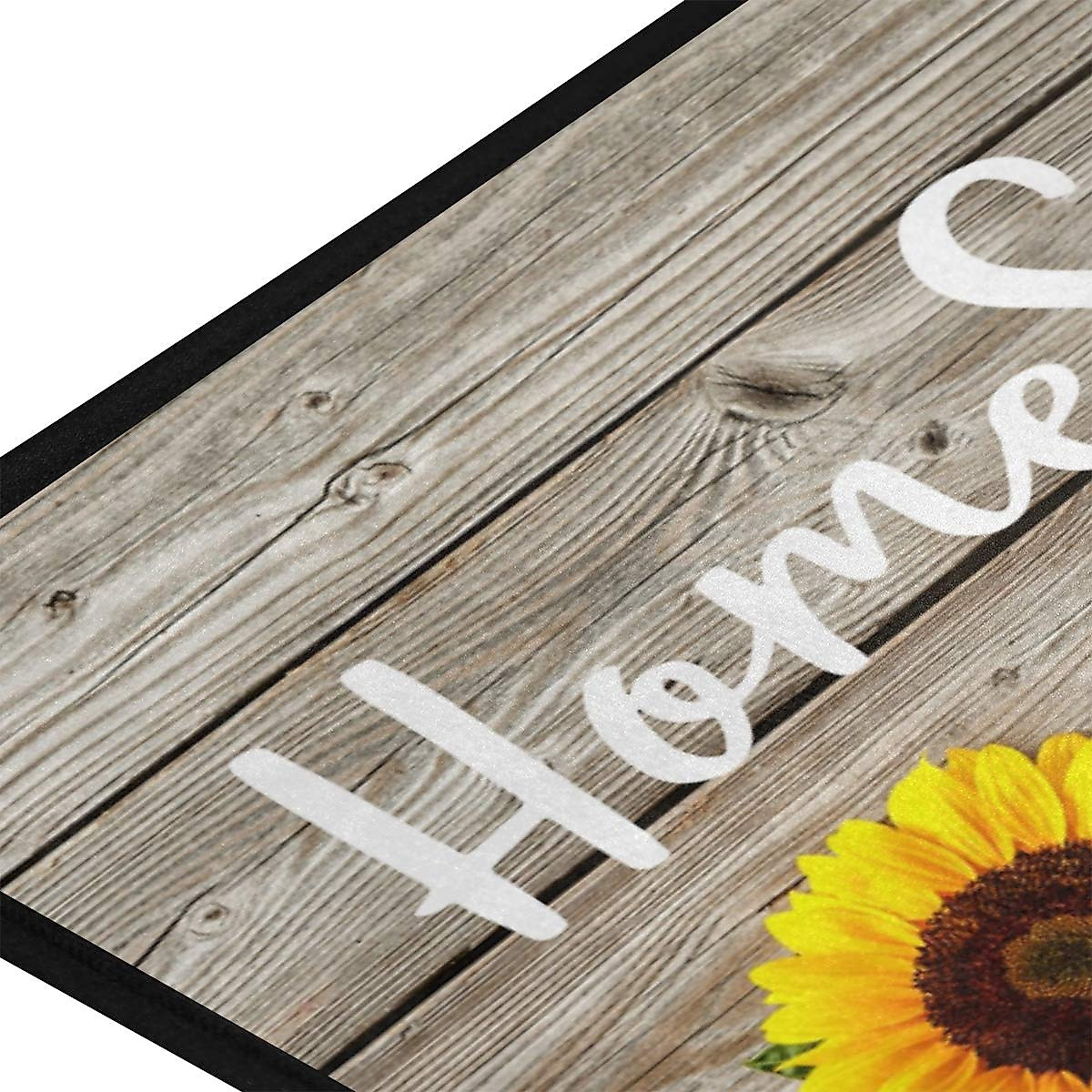 Sunflower Kitchen Rug Floor Mat Washable Home Sweet Home Kitchen Mats for Floor Non Slip Cushion Comfort Mat Farmhouse Sunflower Kitchen Decor Accessories 20x39 in