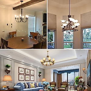 OMAYKEY 6W Dimmable LED Candelabra Bulbs 60W Equivalent 600 Lumens, 3000K Soft White E12 Candelabra Base, Vintage Edison Style B11 / C35 Milky White Glass LED Filament Chandelier Light Bulb, 10 Pack