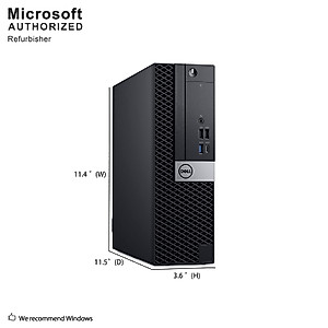 Dell OptiPlex 7070 SFF High Performance Desktop Computer, Intel Eight Core i7-9700 up to 4.7GHz, 16G DDR4, 512G SSD, WiFi, BT, 4K Support, DP, HDMI, Win 10 Pro 64 English/Spanish/French(Renewed)