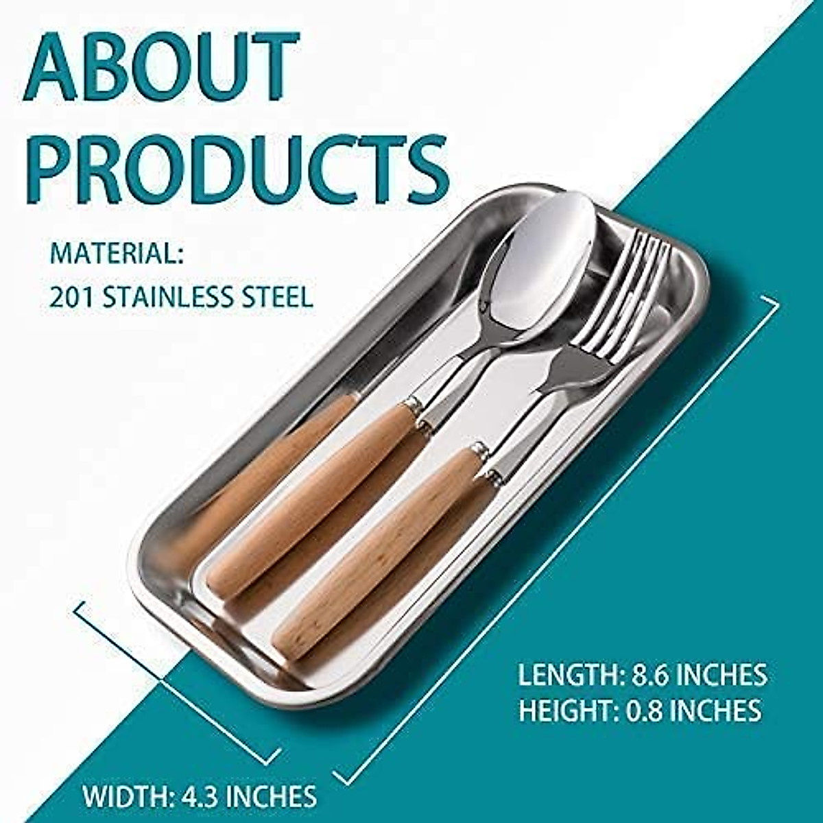 COYMOS 3 Pack Surgical Tray, Stainless Steel Tray for Lab Instrument Supplies, Tattoo Tool (Silver)