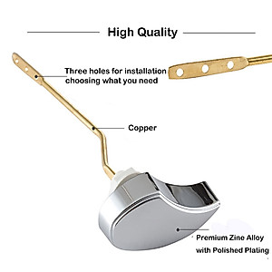 wLuckyCL Toilet Tank Flush Lever Replacement for TOTO Solid Side Mount Toilet Flush Lever