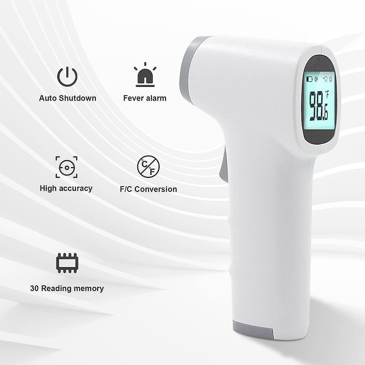 Contec TP500 Medical Infrared Thermometer Baby Thermometer Gun Body Forehead Ear Temperature Gun LCD,Digital Infrared Thermometer for Adults, Kids,Measurement time ≤ 1 Second,one-Year Warranty