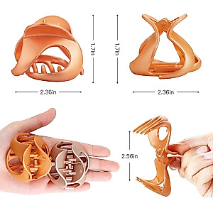 Hair Claw Clips,Fascigirl 10PCS Jaw Clips Vintage Non Slip Simple Irregular Hair Clamps Fashion Claw Clips Hair Accessories For Women Girls