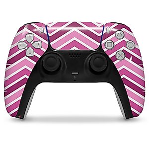 WraptorSkinz Skin Wrap compatible with Sony PS5 DualSense Controller Zig Zag Pinks (CONTROLLER NOT INCLUDED)
