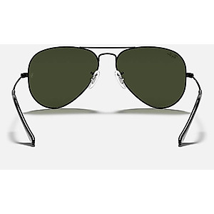Ray-Ban RB3025 L2823 Black/G-15 Green Metal Aviator Sunglasses For Men For Women + BUNDLE with Designer iWear Eyewear Kit