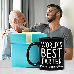 Dad Birthday Gifts From Daughter Dad Gifts From Son 11oz Best Dad Coffee Mug Funny Happy Bday Christmas Holiday Presents For Father Dad In Law Bonus Dad Step Dad Men Black Cup Gift