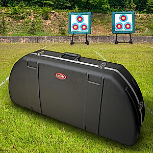 SKB Cases Hunter Series Portable Bow and Arrow Crossbow Case with ABS Hard Plastic Shell Exterior and Comfort Grip Handle, Black