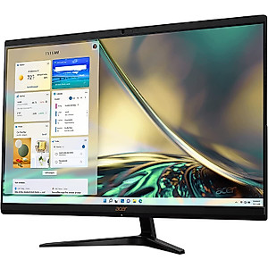 Acer Aspire 27" FHD Premium All-in-One Computer | 12th Gen Intel Core i5-1235U | Intel Iris Xe Graphics | Wireless Mouse & Keyboard | Windows 11 (Black, 32GB DDR4 | 1TB SSD)