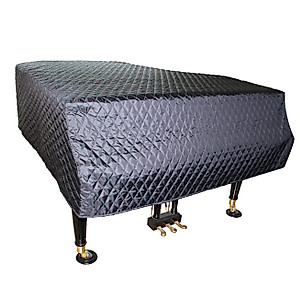 ESYUEL Grand Piano Full Cover Waterproof Moisture-Proof and Dustproof Grand Piano Protective Cover (160cm/62.9in, Black)