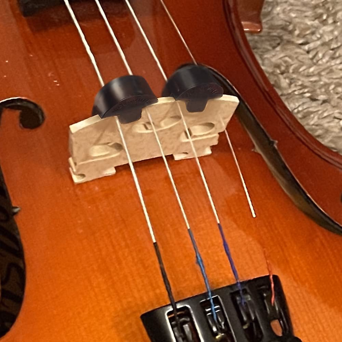 6 Pcs Rubber Violin Mute, Practice Silencer Small Viola Mute Round Tourte Style Practice Mute for Violin