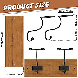 pickuparts Cowboy Hat Rack for Wall Set of 4 Cowboy Hat Holder Rustic Western Horseshoe Hat Hanger with 2 Wooden Board Hat Organizer for Western Wall Decor Collection Cowboys Gifts for Men Dad Him