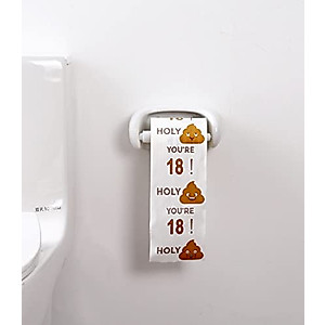 Happy 18th Birthday Gifts for Boys Son and Girls - 3-Ply Funny Toilet Paper Roll, 18th Birthday Toilet Paper Gag Funny Birthday Gift Novelty for 18 Birthday Party Decorations Eighteenth Party Supplies