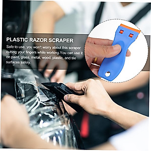 Zerodeko 3pcs Degumming Razor Car Plastic Razor Adhesive Plastic Razor Plastic Razor Remover Glass Decals Razor Glass Plastic Razor Scraper Sticker Scraper Window Plastic Scraper