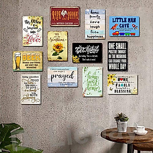 Mvgges A House Blessing 8"x12" Metal Tin Sign, Hanging Sign, Wall Art, Home Decor Inspirational Decor