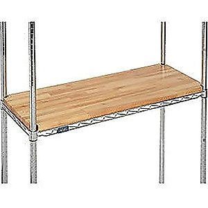 John Boos 36" W x 14" D x 1" Thick Hardwood Deck Overlay for Wire Shelving