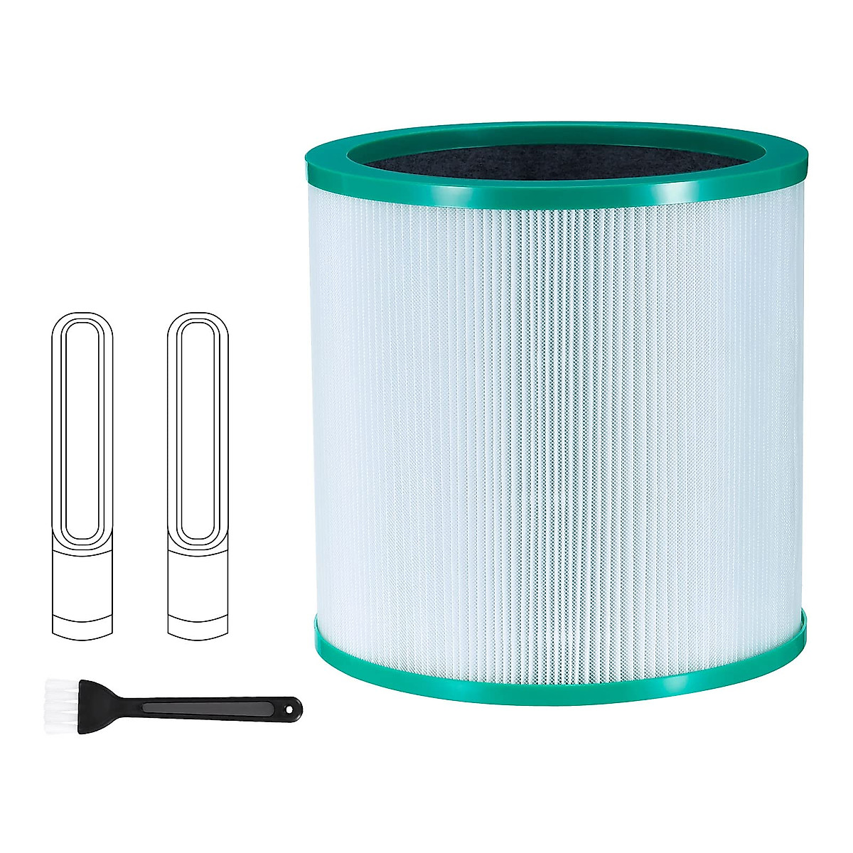 Housmile LV-H132 True HEPA and Activated Carbon Filters Set 3-in-1 Nylon Pre-Filter Compatible With Levoit LV-H132, LV-H132-RF - Pack of 2