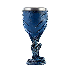 Ottalent Blue Dragon Goblet Stainless Steel Dungeons and Dragons Gift Chalice Wine Goblet 7 oz. (Blue Sword Dragon)