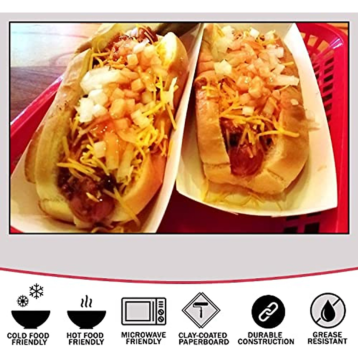 Angel's Peel Lounge White Paper Food Tray 5lb- Grease-Resistant and Microwavable- Heavy Duty Paper trays great for Tacos, Nachos, Fries, BBQ's, Picnics, Carnivals and Parties (Pack of 100)