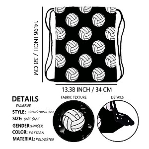 Jom Tokoy Drawstring Backpack Sports Gym Bag Sackpack Volleyball Team Gifts Portable Travel Accessories (volleyball)