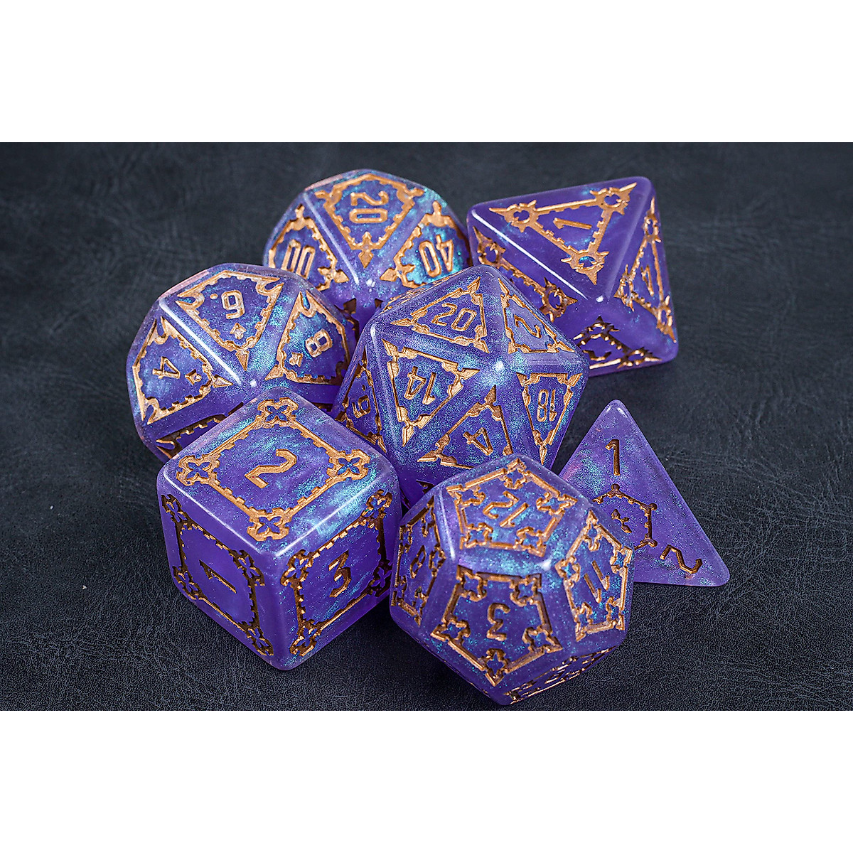 3DEGOS Jumbo Demon Queen DND Dice Set for Dungeons and Dragons Gifts, D&D, D and D, Pathfinder, Accessories, D20, Polyhedral, Resin Dice, Metal, Dice Tray, Tower, Bag, Box