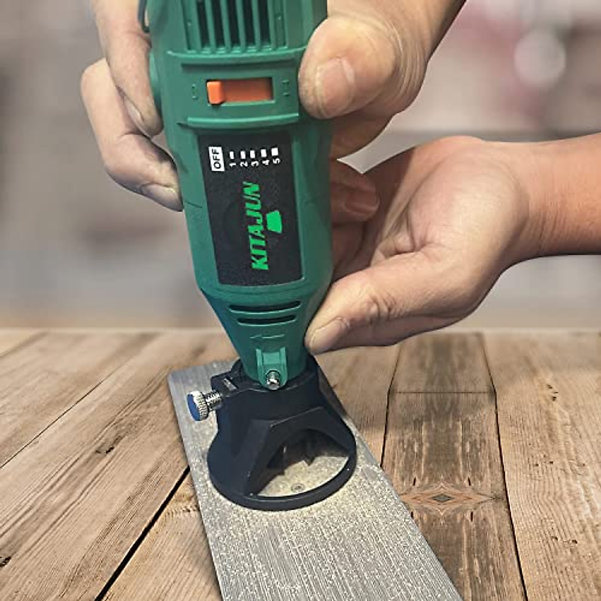 Kitajun Rotary Tool Kit, 5 Speed Adjustments 10000-37000RPM, Equipped with Flex Shaft and Multifunctional Chuck, 218 Accessories, Power Multipurpose Set for Craft Projects and DIY Creations