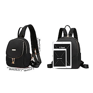 MULTIONS Nylon Mini Backpacks for Women,Small Backpack Purse Casual Lightweight Small Daypack for women