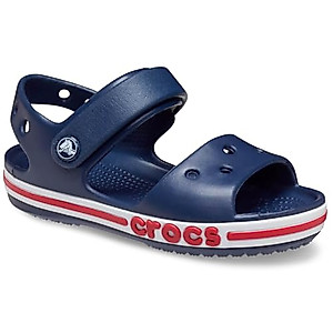 Crocs Unisex-Child Bayaband Sandals, Navy/Pepper, 9 Toddler