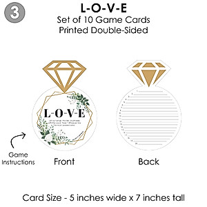 Big Dot of Happiness Boho Botanical Bride - 4 Greenery Bridal Shower Games - 10 Cards Each - Gamerific Bundle