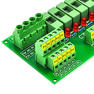 Electronics-Salon Panel Mount 10 Position Power Distribution Fuse Module Board, for AC/DC 5~48V