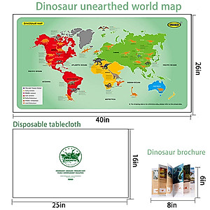 FUPEDO Arts Crafts Painting Set Kids Dinosaur Toys -12 Big Dinosaurs Figures,Create A Painting Kits of Your Own Dino World,Gifts for 4,5,6,7,8,Year Old Girls Boys Toddlers Dino Lovers ，Dino Activity