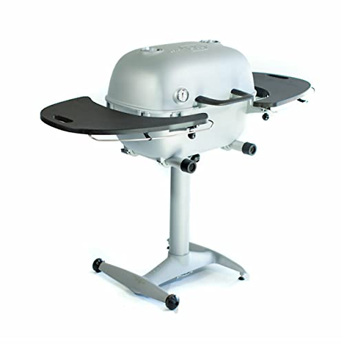 PK Grills PK 360 Portable Charcoal BBQ Grill and Smoker, Cast Aluminum Outdoor Kitchen Cooking Barbecue Grill for Camping, Backyard Grilling, Park, Tailgating, Silv