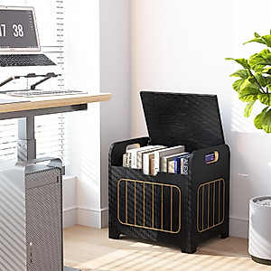 Aenuert Kids Storage Chests & Trunks Black Toy Storage Chests, Small Cube Storage Box Organizer,Wooden Storage Bin With Handle For Store Toy Books Clothes,Small Square Nightstand For Entryway,Bedroom