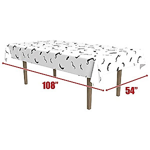 Beistle Moustache Tablecover, 54 by 108-Inch